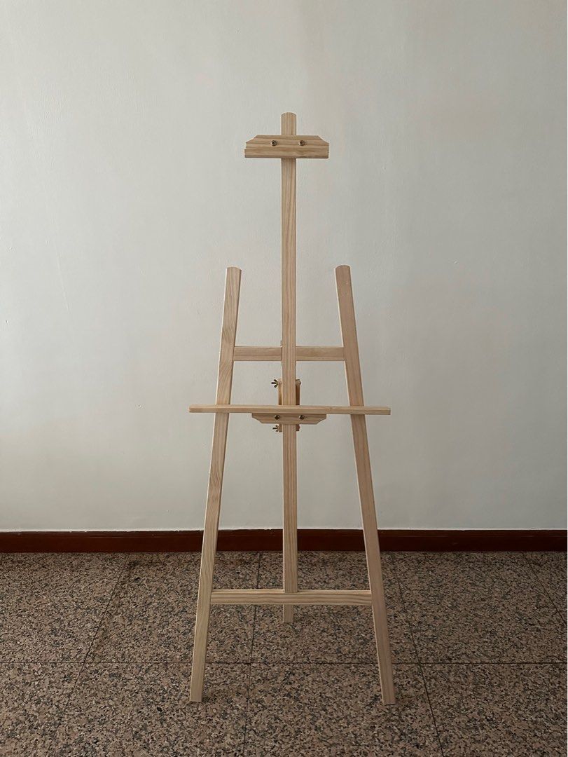 Wooden signage stand, Furniture & Home Living, Furniture, Shelves ...