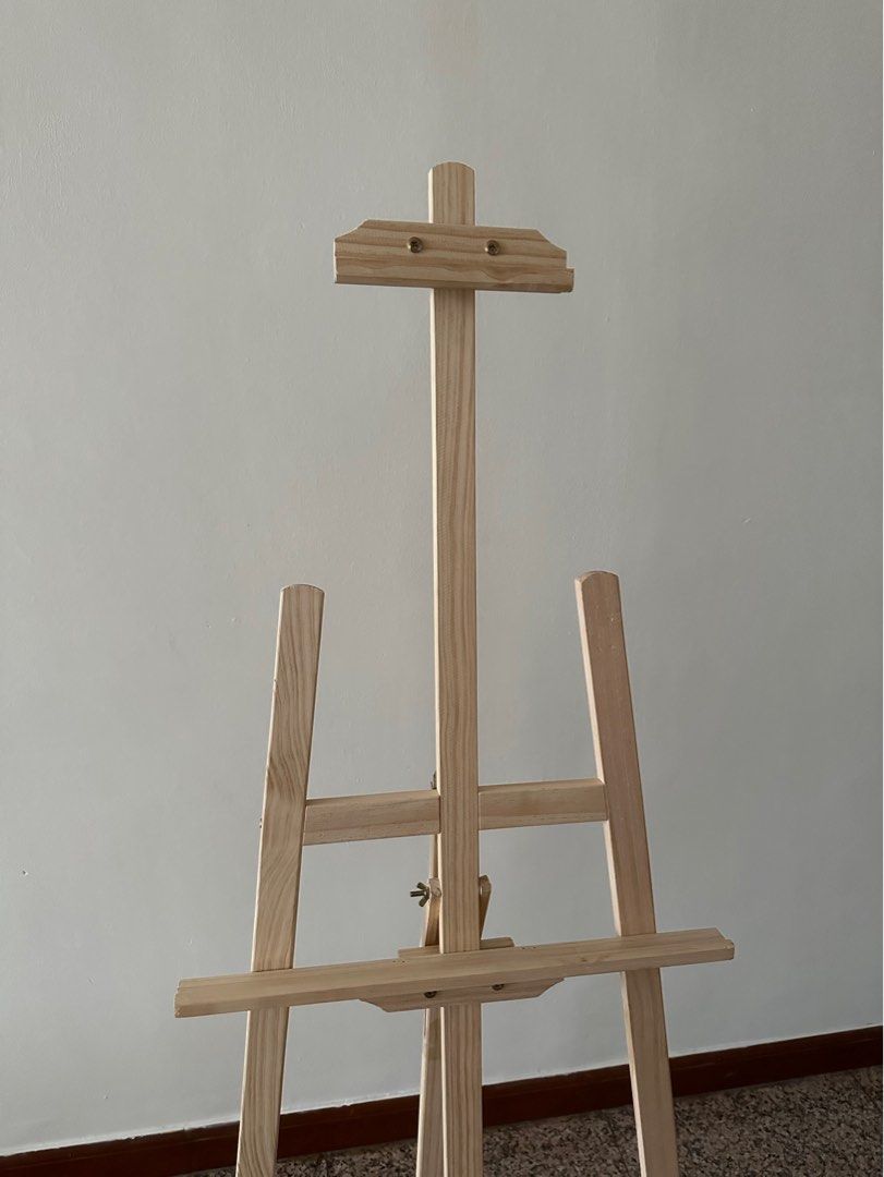 Wooden signage stand, Furniture & Home Living, Furniture, Shelves ...