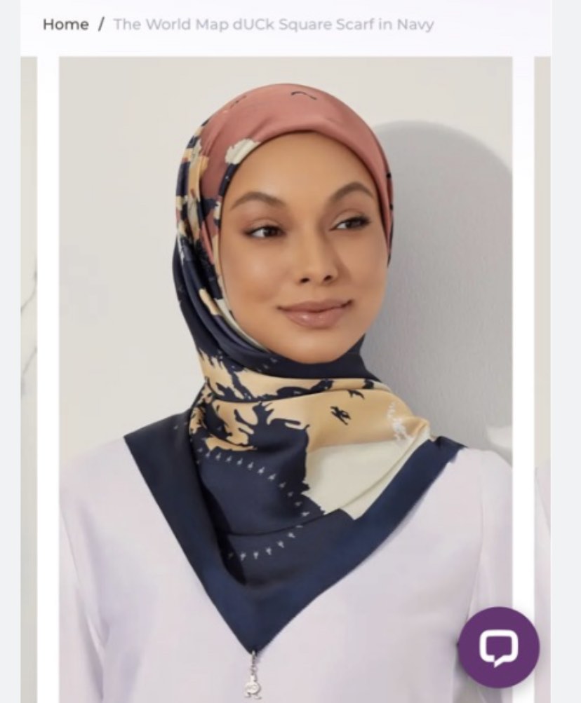 World Map duck Navy, Women's Fashion, Muslimah Fashion, Hijabs on Carousell