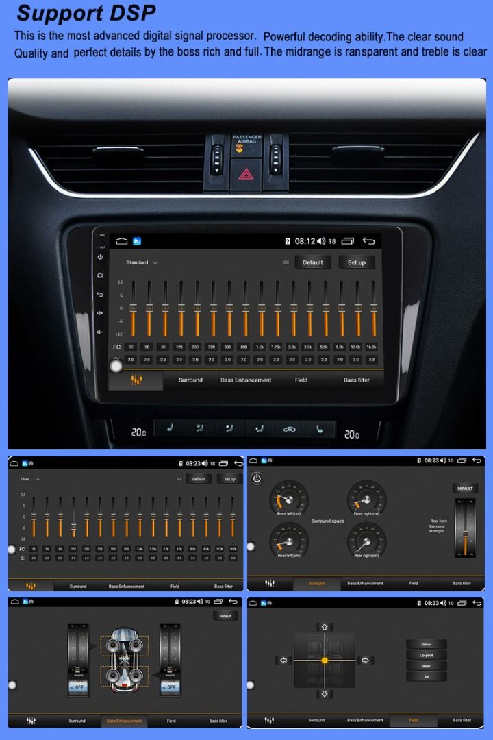 2013+ KIA CERATO K3 9 INCH ANDROID PLAYER 2K HEADUNIT 8 CORE DSP EQUALIZER WIRED+WIRELESS ...