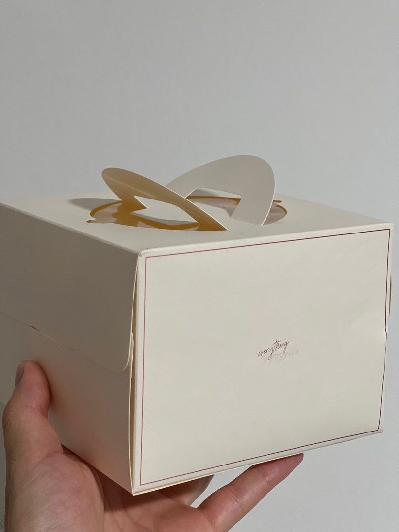 4 Inch White Cake Box, Furniture & Home Living, Kitchenware & Tableware ...
