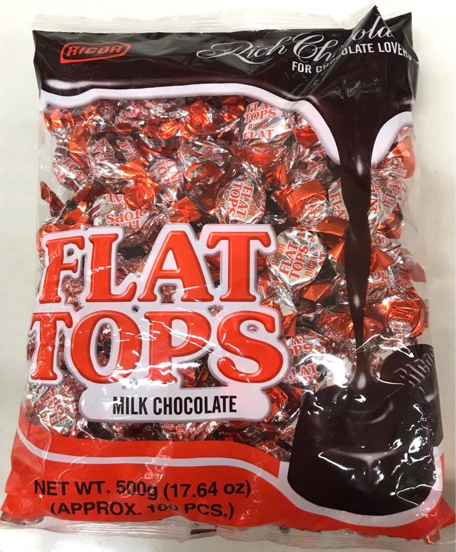 500g Ricoa Flat Tops Milk Chocolate 100pcs approx on Carousell
