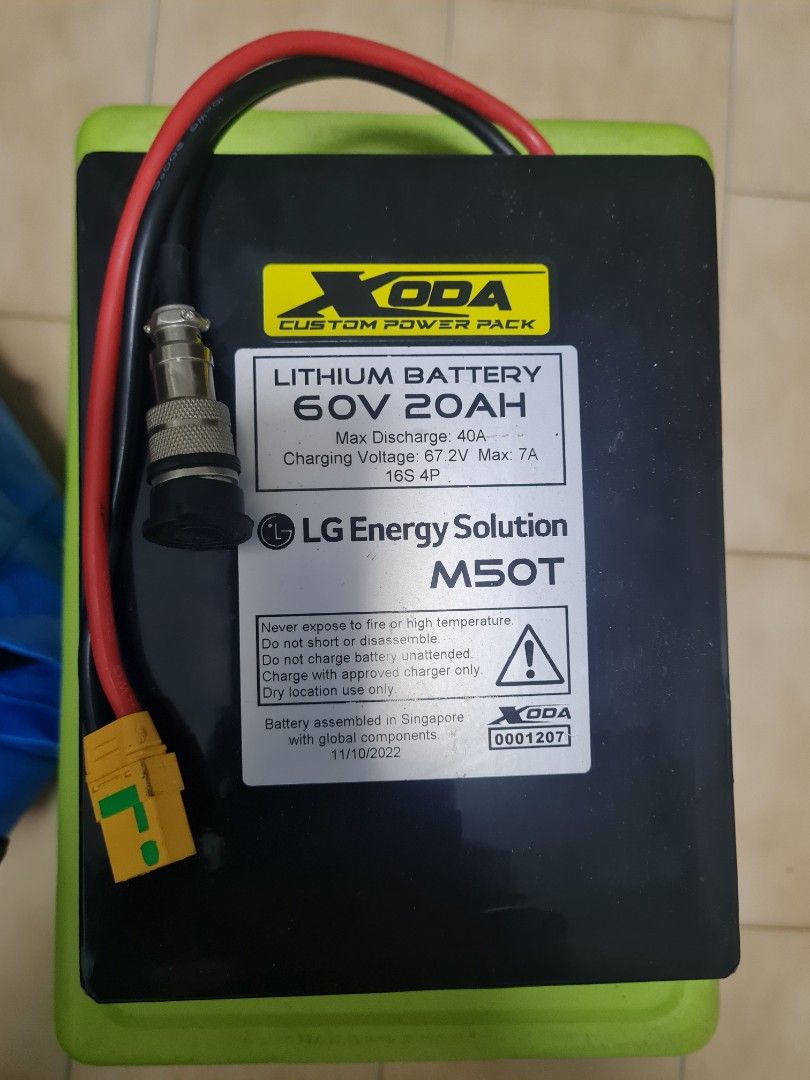 2 X LG-M50 60v battery 20ah, Sports Equipment, PMDs, E-Scooters & E ...