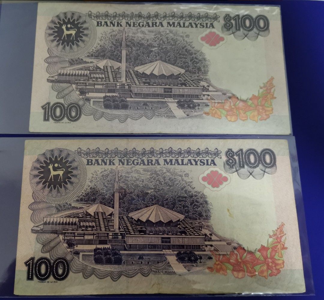 6th & 7th Malaysia RM100 ringgit, Hobbies & Toys, Memorabilia ...