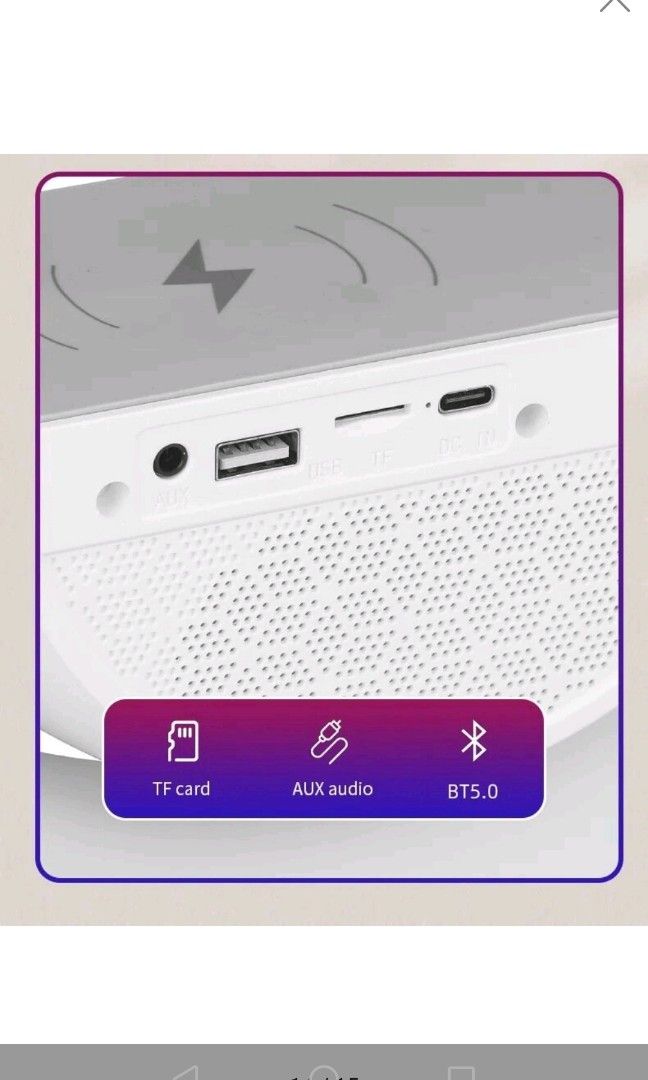 全場最抵 面交 Led wireless charging speaker (White)XM-11 LED Wireless ...