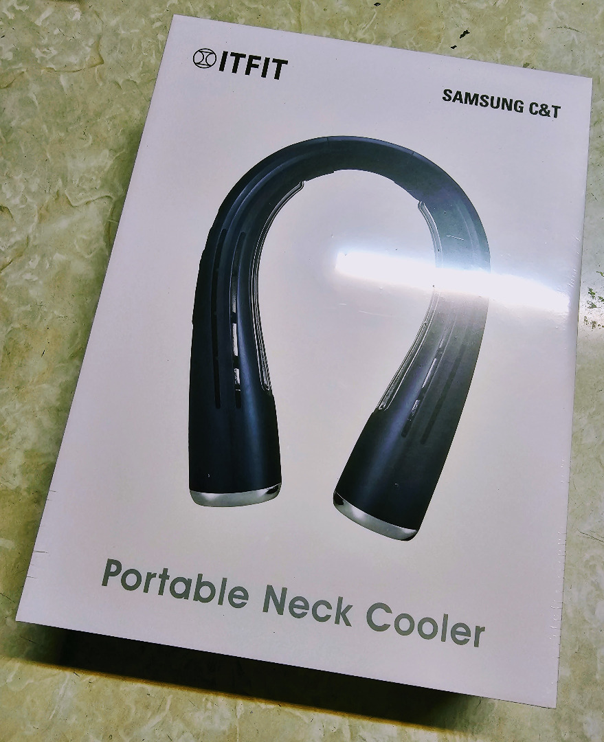 掛頸風扇(降溫器) Neck Cooler Fan 三星 Samsung ITFIT 藍色 Blue 原裝行貨., 家庭電器, 其他家庭電器 ...