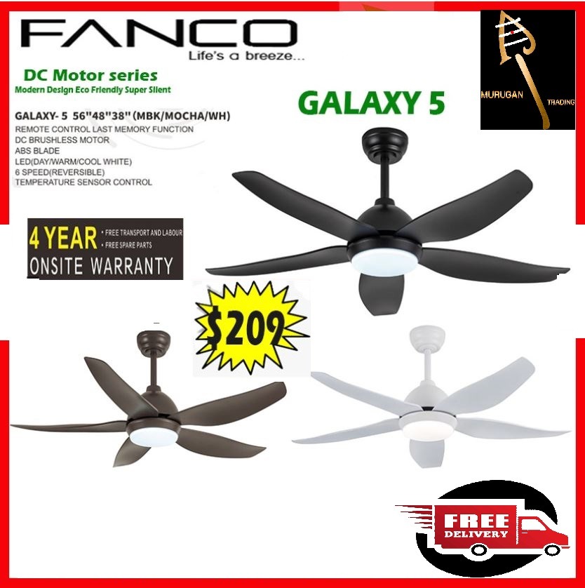 [ OFFER INSTALLATION PROMO] Fanco Galaxy 5 DC 38/48/56 Inches Ceiling ...