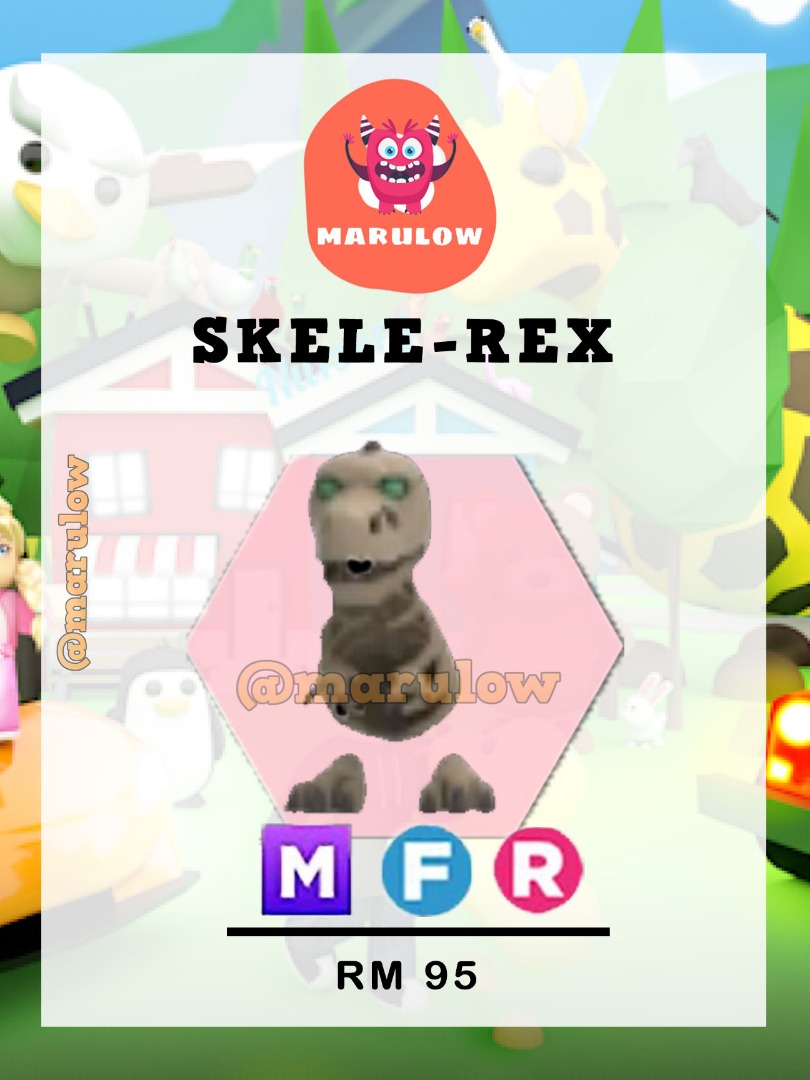 Adopt Me -Skele Rex MFR ( Roblox ), Video Gaming, Gaming Accessories ...