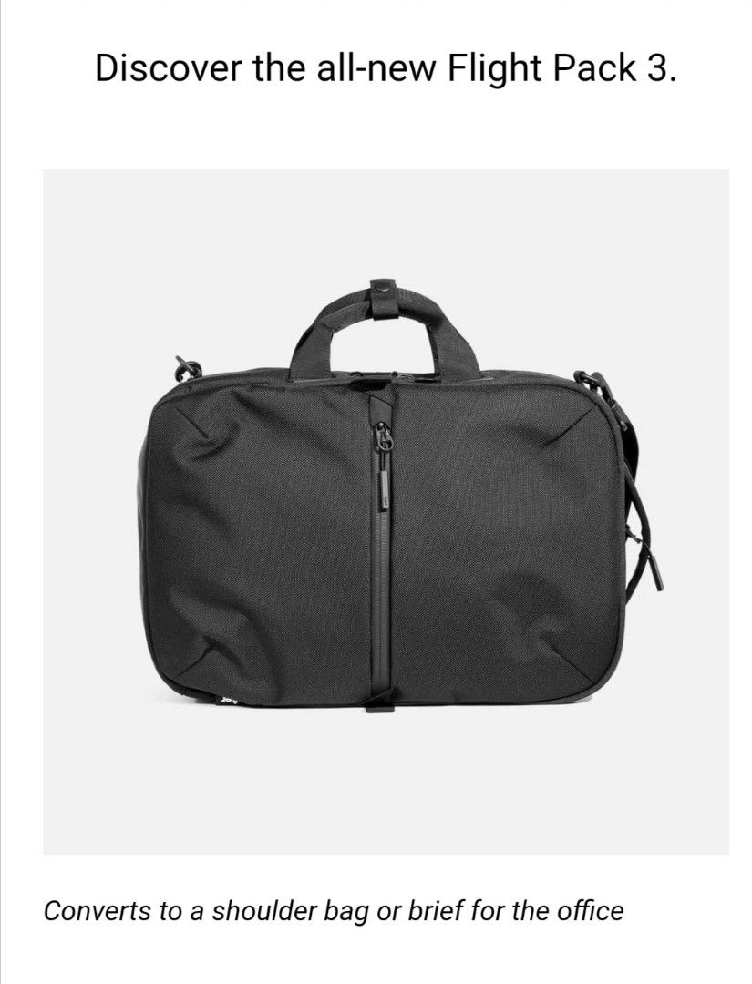 Aer flight pack 3, Men's Fashion, Bags, Backpacks on Carousell