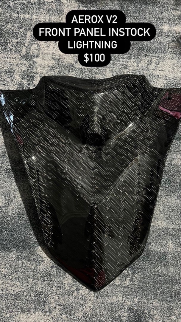 Aerox V2 Front Panel Lightning Carbon, Motorcycles, Motorcycle ...