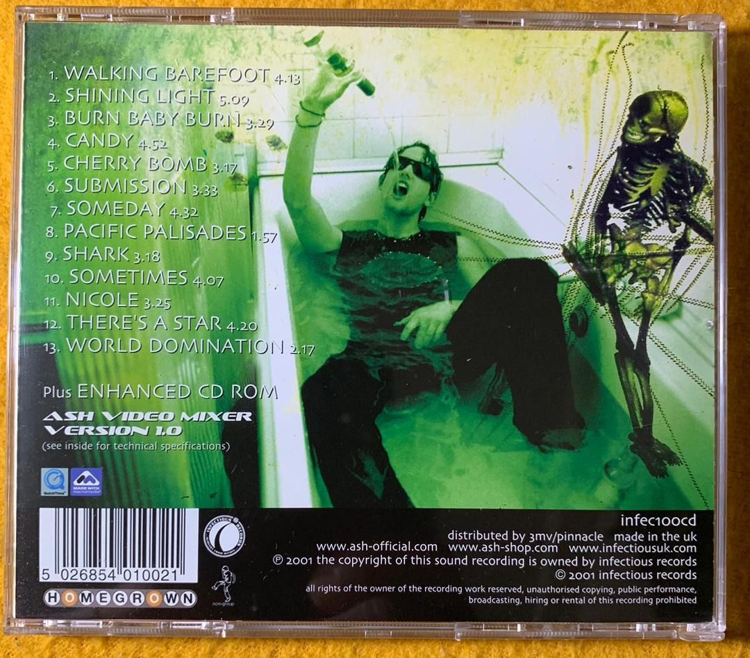 Ash - Free All Angels (CD ENHANCED, UK, 2001) NO FRONT COVER DCG26 ...