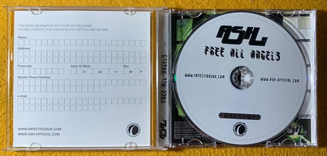 Ash - Free All Angels (CD ENHANCED, UK, 2001) NO FRONT COVER DCG26, Hobbies & Toys, Music ...