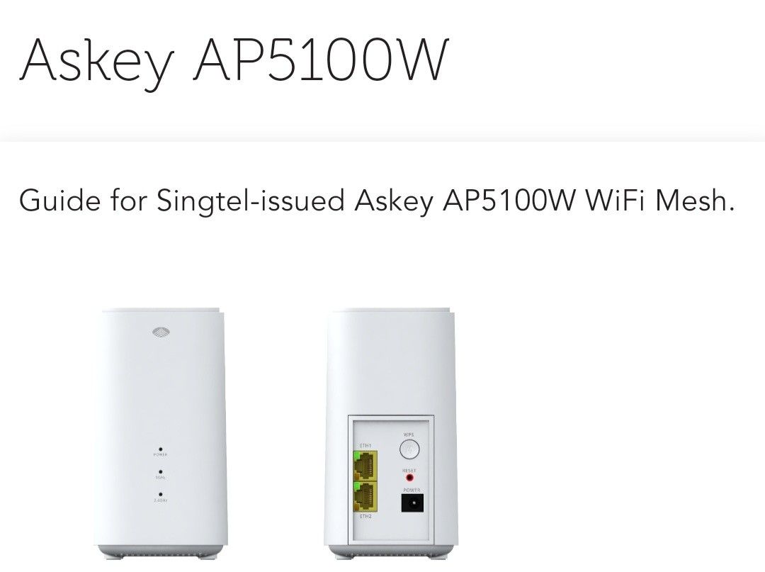 Askey WiFi Mesh AP5100W, Computers & Tech, Parts & Accessories ...