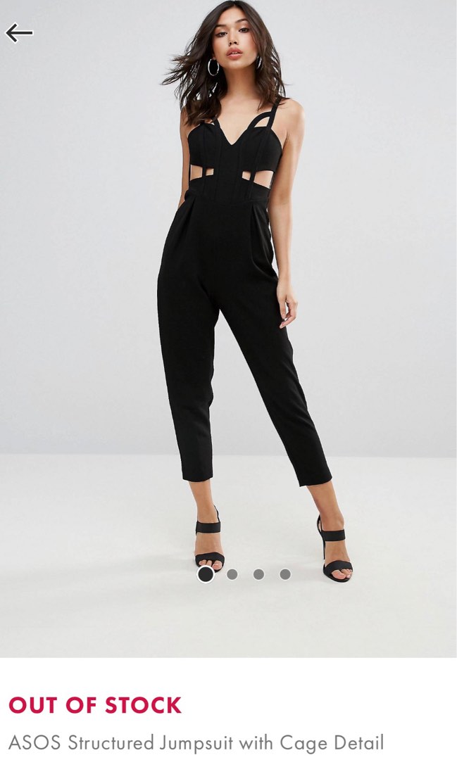 Asos structured jumpsuit with cage detail, Women's Fashion, Dresses ...