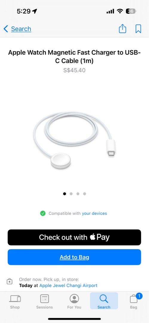 Authentic Apple Watch Cable, Mobile Phones & Gadgets, Mobile & Gadget ...