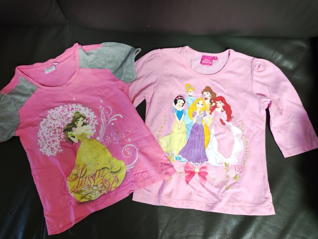 Authentic Disney Princess Tops for 4-6yo girl, Babies & Kids, Babies ...
