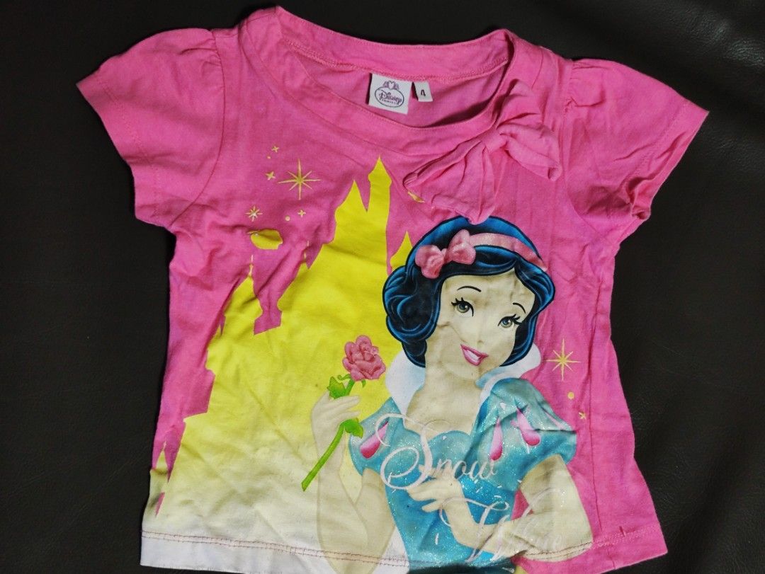 Authentic Disney Princess Tops for 4-6yo girl, Babies & Kids, Babies ...