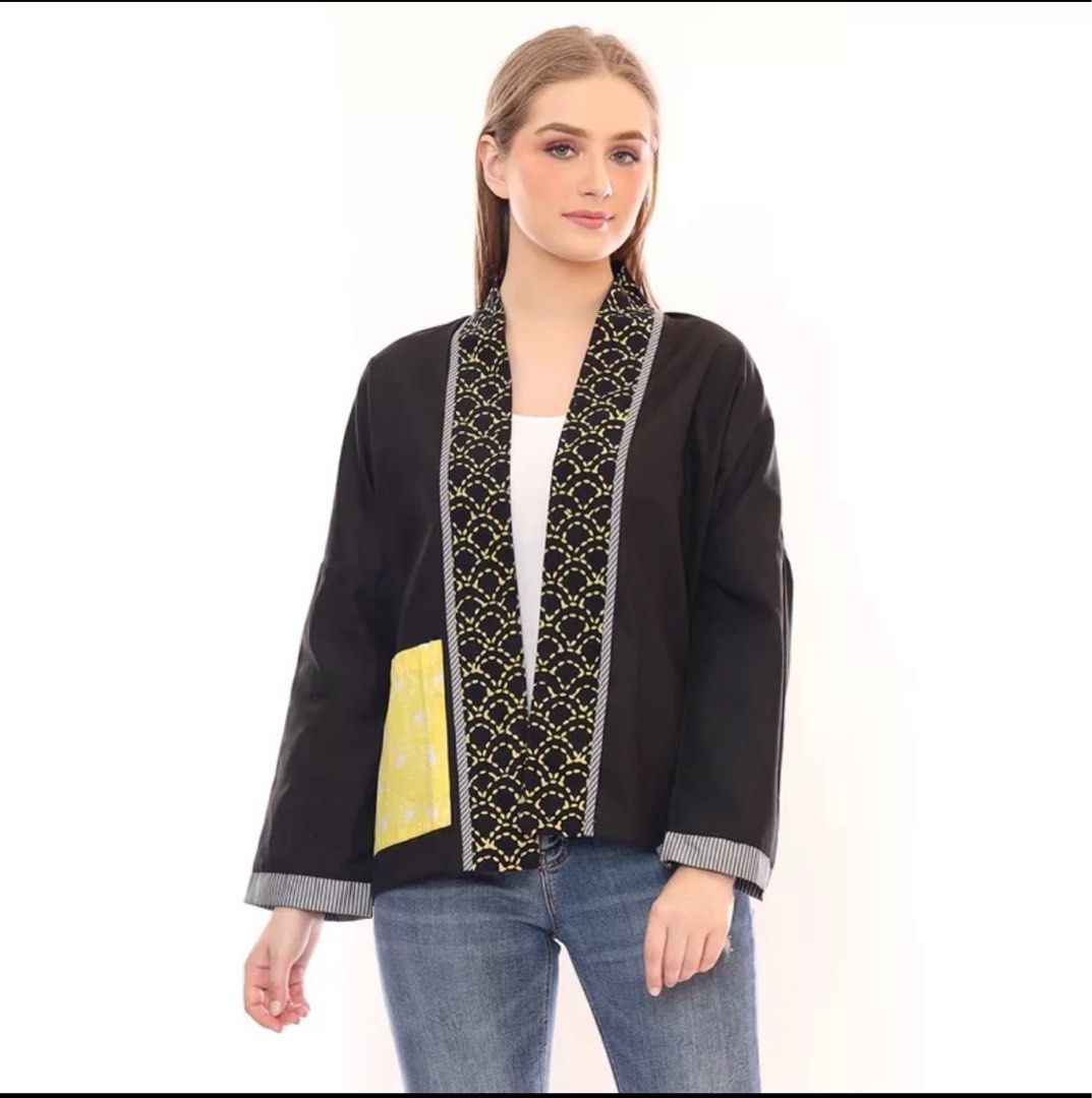 batik outer, Fesyen Wanita, Pakaian Wanita, Baju Luaran di Carousell