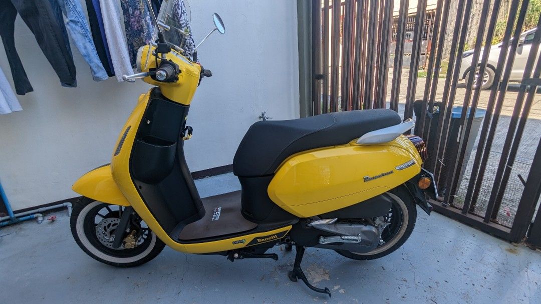 Benelli Panarea 125 Yellow, Motorbikes, Motorbikes for Sale on Carousell