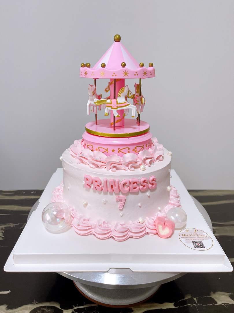 Carousel themed cake, Food & Drinks, Homemade Bakes on Carousell