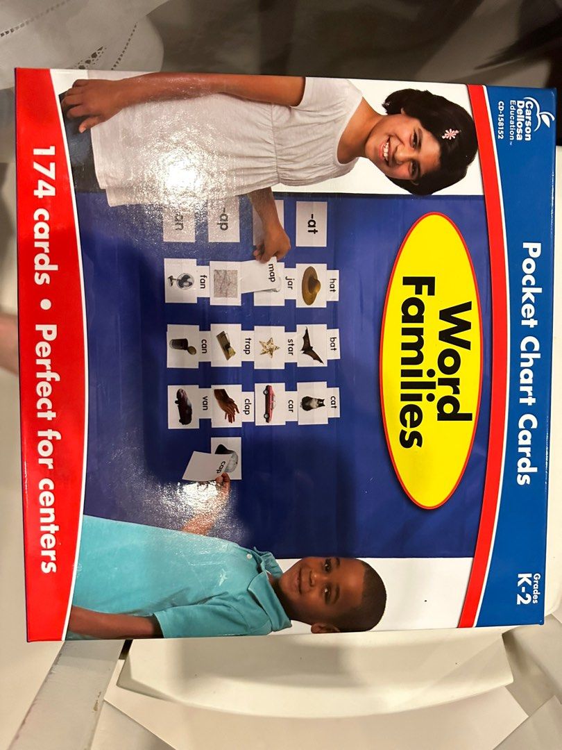 Carson Dellosa Education Pocket Chart Cards Word Families 174 cards ...