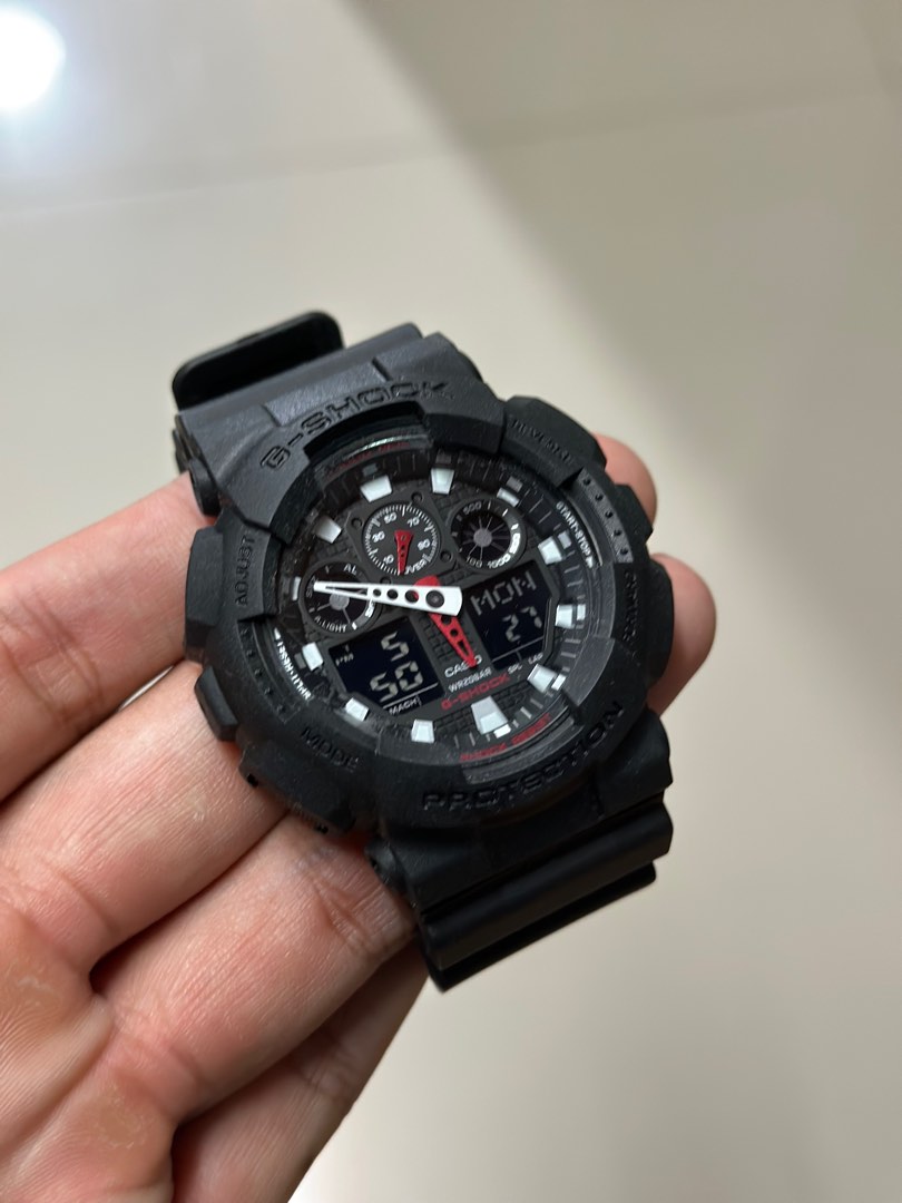 Casio G-Shock GA100B Coke Black Case on Carousell