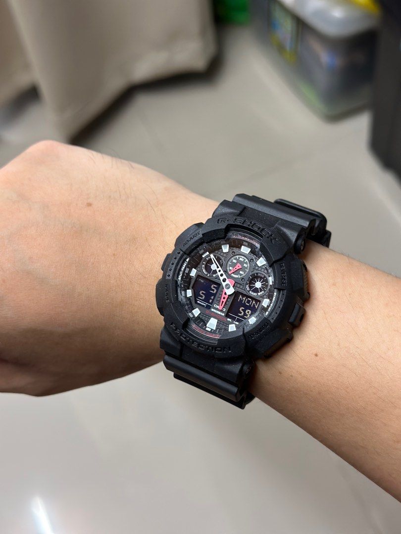Casio G-Shock GA100B Coke Black Case on Carousell