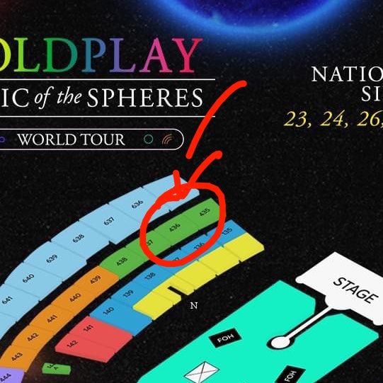 [CAT 3 - 436] Coldplay Tickets x2, Tickets & Vouchers, Event Tickets on ...