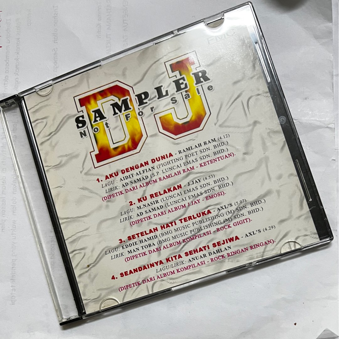 CD DJ sampler ramlah ram jay jay axls pop rock melayu kaset, Hobbies ...