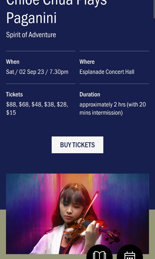 Chloe Chua Plays Paganini 2 September 2023 Category 4 at Esplanade with ...