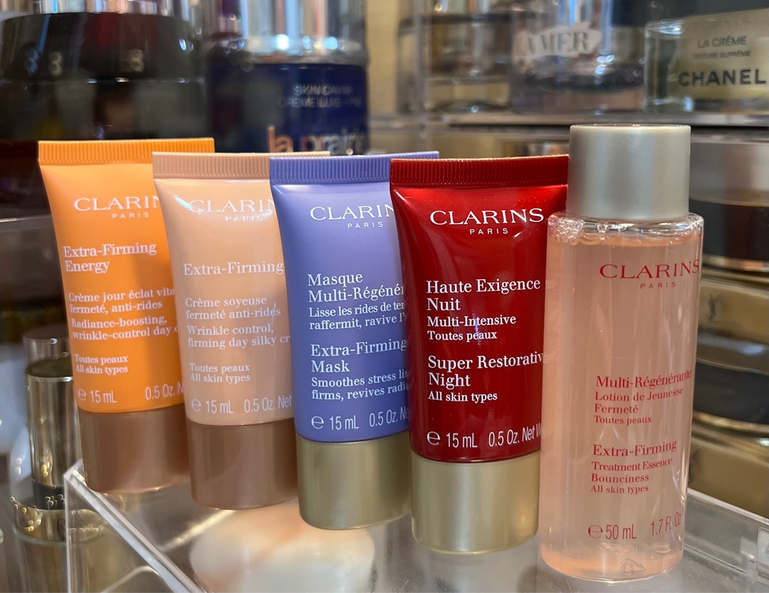 Clarins sample set, Beauty & Personal Care, Face, Face Care on Carousell