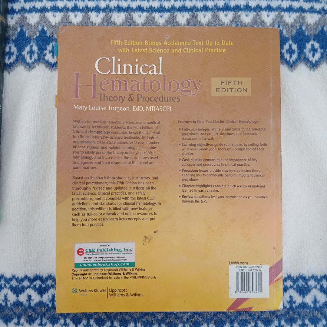 Clinical Hematology Theory and Procedures (5th Edition) by Mary Louise ...
