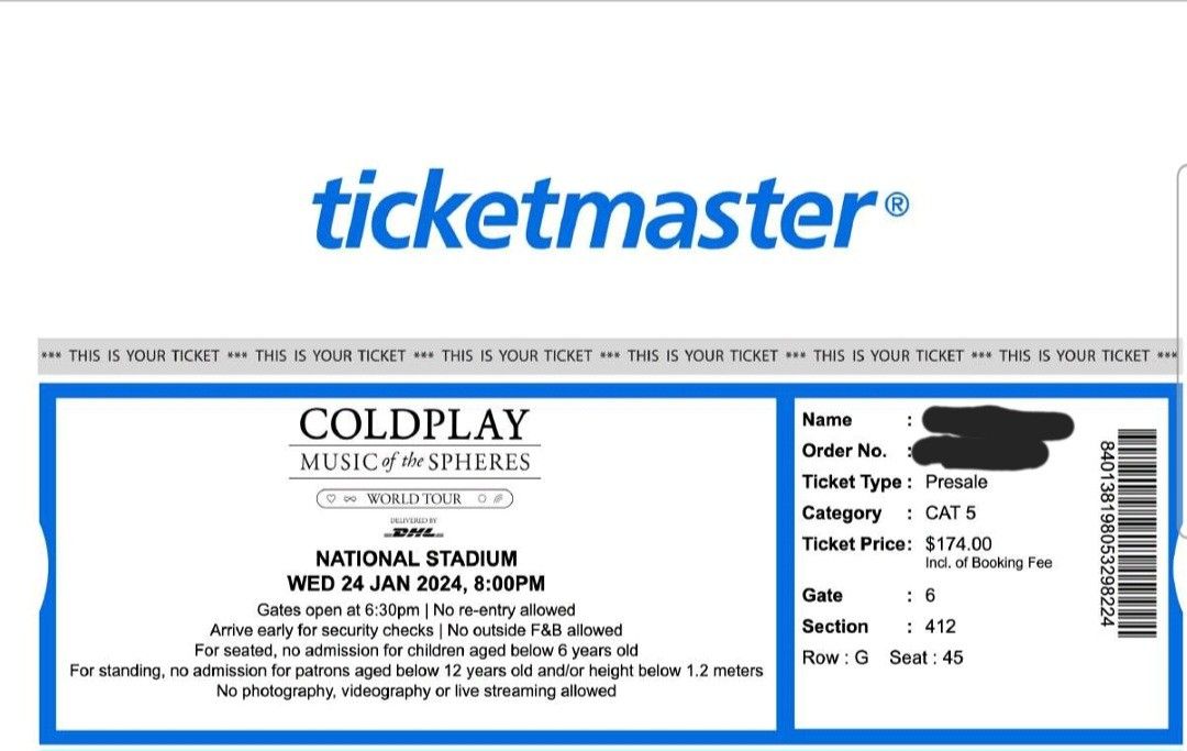 Coldplay 2024, Tickets & Vouchers, Event Tickets on Carousell