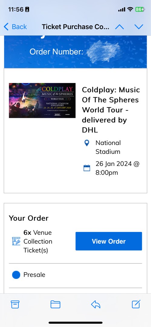 Coldplay Standing 27 Jan, Tickets & Vouchers, Event Tickets on Carousell