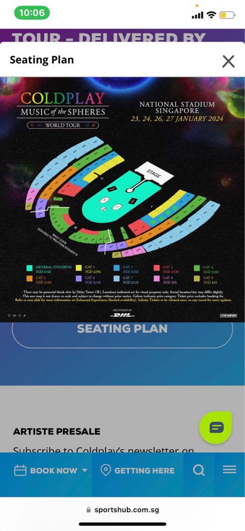 Coldplay Cat 2 tickets, Tickets & Vouchers, Event Tickets on Carousell