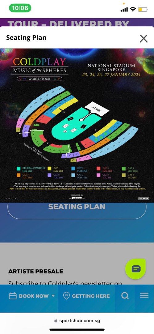 Coldplay Cat 2 tickets, Tickets & Vouchers, Event Tickets on Carousell