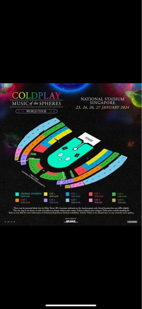 27th Coldplay standing pit ticket, Tickets & Vouchers, Event Tickets on ...