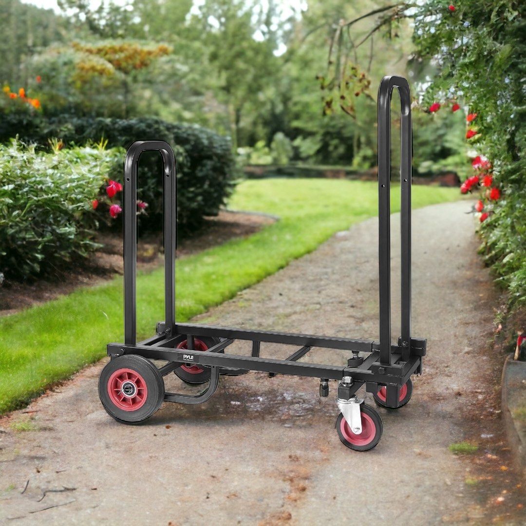 Compact Folding Adjustable Equipment Cart - Heavy Duty 8-in-1 ...