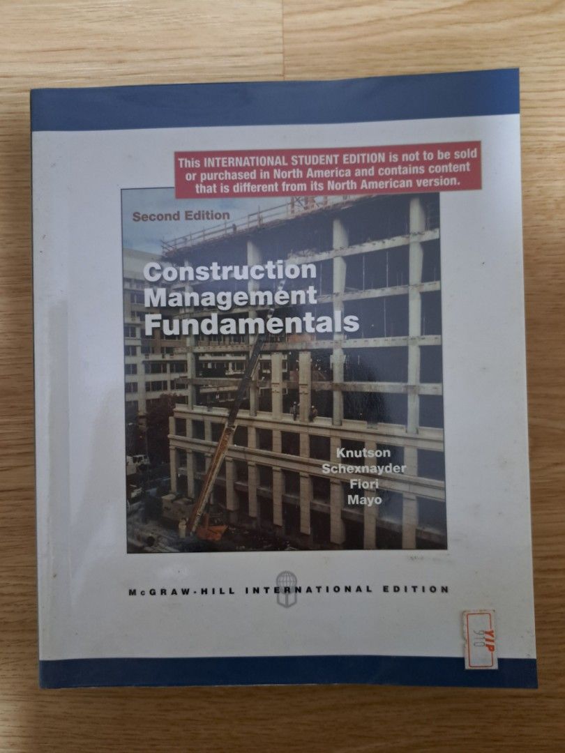 Construction Management Fundamentals Hobbies And Toys Books And Magazines Textbooks On Carousell