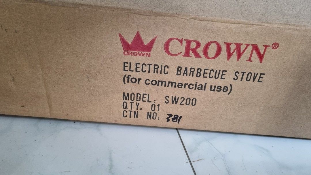 Crown SW-200 BBQ stove, TV & Home Appliances, Kitchen Appliances, BBQ ...