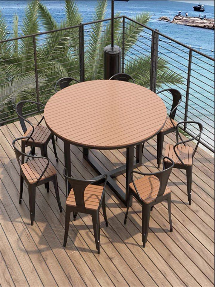 Customise Outdoor Round High Bar Table Dining Breakfast Table Counter ...