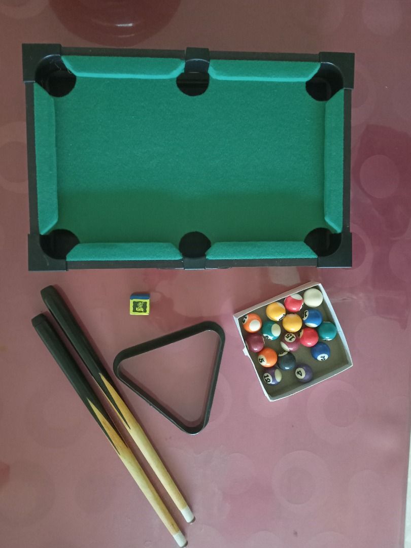 Desktop Pool Set, Sports Equipment, Sports & Games, Billiards & Bowling ...