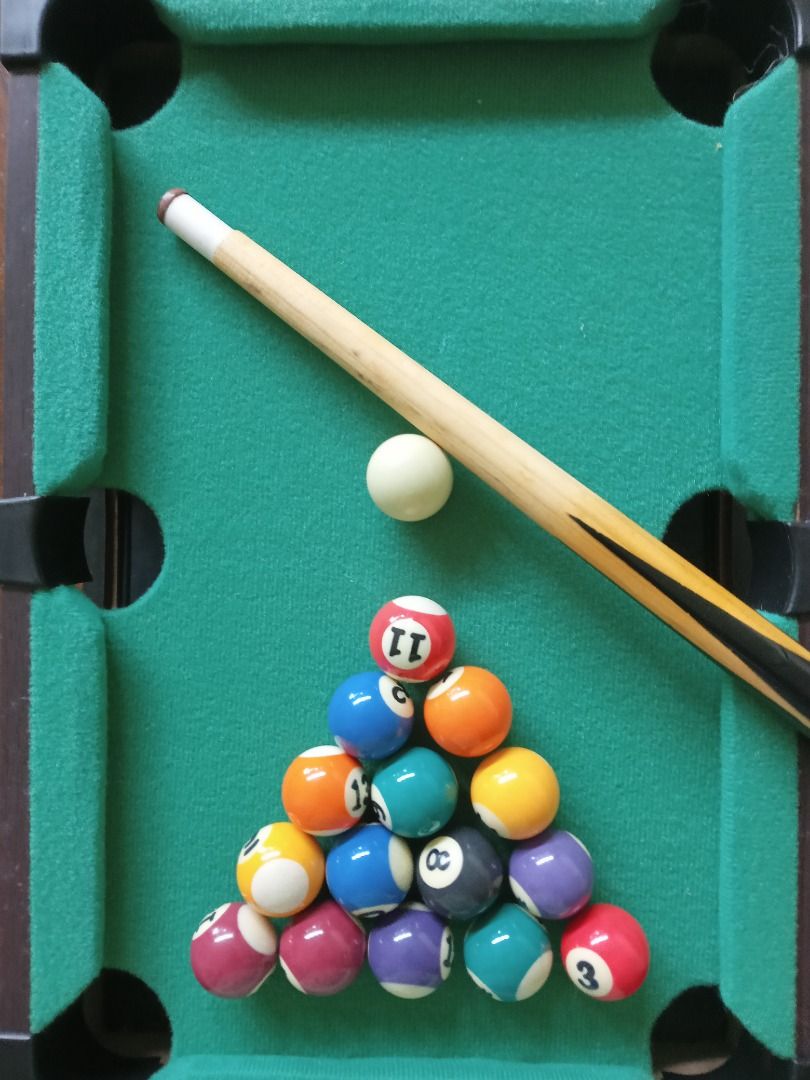 Desktop Pool Set, Sports Equipment, Sports & Games, Billiards & Bowling ...