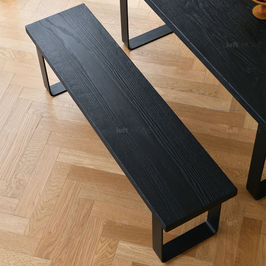 Dining Bench U SHAPE OAK BLACK, Furniture & Home Living, Furniture ...