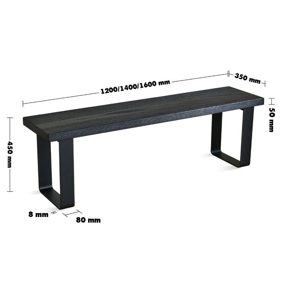 Dining Bench U SHAPE OAK BLACK, Furniture & Home Living, Furniture ...
