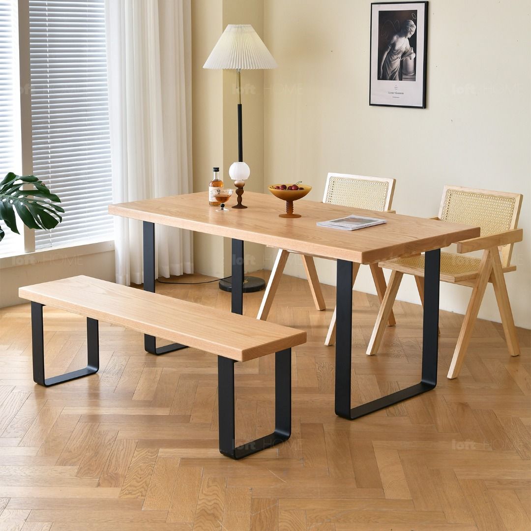 Dining Bench U SHAPE OAK ORIGINAL, Furniture & Home Living, Furniture ...