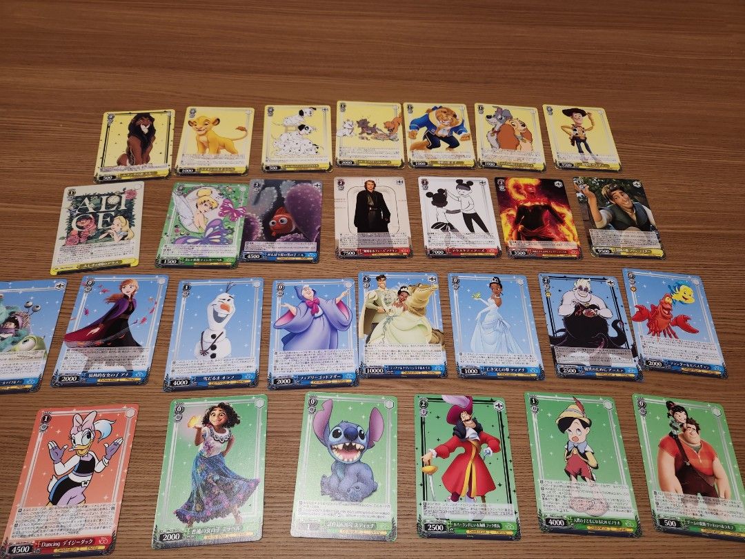 Disney 100 collectible cards Weiss Schwarz, Hobbies & Toys, Memorabilia ...