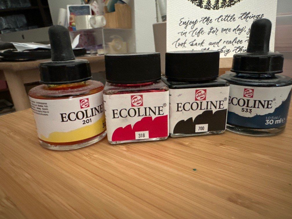 Ecoline paint bottles, Hobbies & Toys, Stationery & Craft, Craft ...