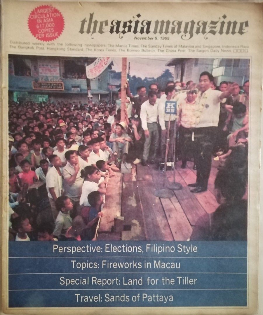 (EXTREMELY RARE) 1969 Presidential Election Magazine, Marcos Cover on ...