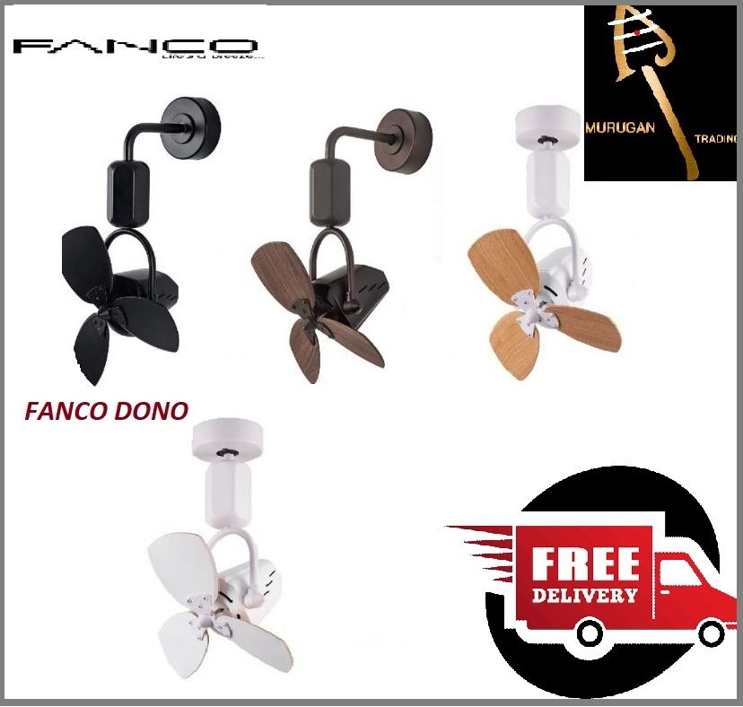 FANCO DONO 16" Corner Fan - DC Motor Ceiling & Wall Mounting Fan ...